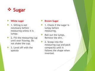 Measuring ingredients | PPT
