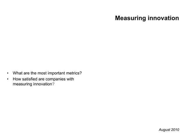Measuring innovation | PPT