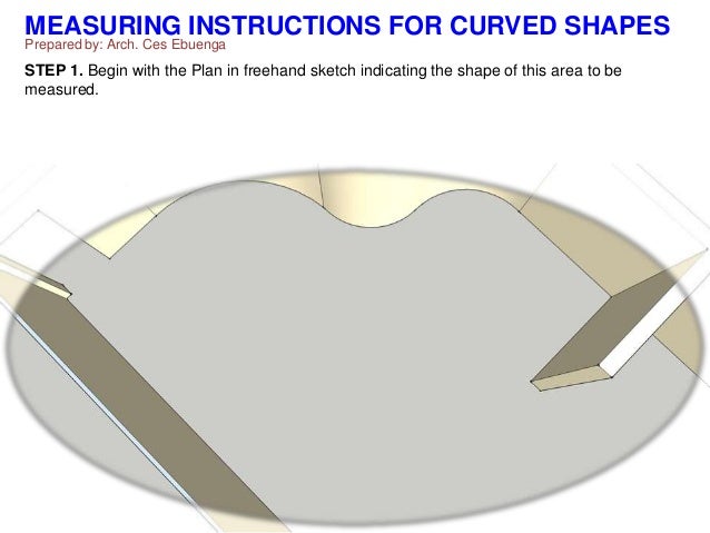Measuring instructions for curved shapes