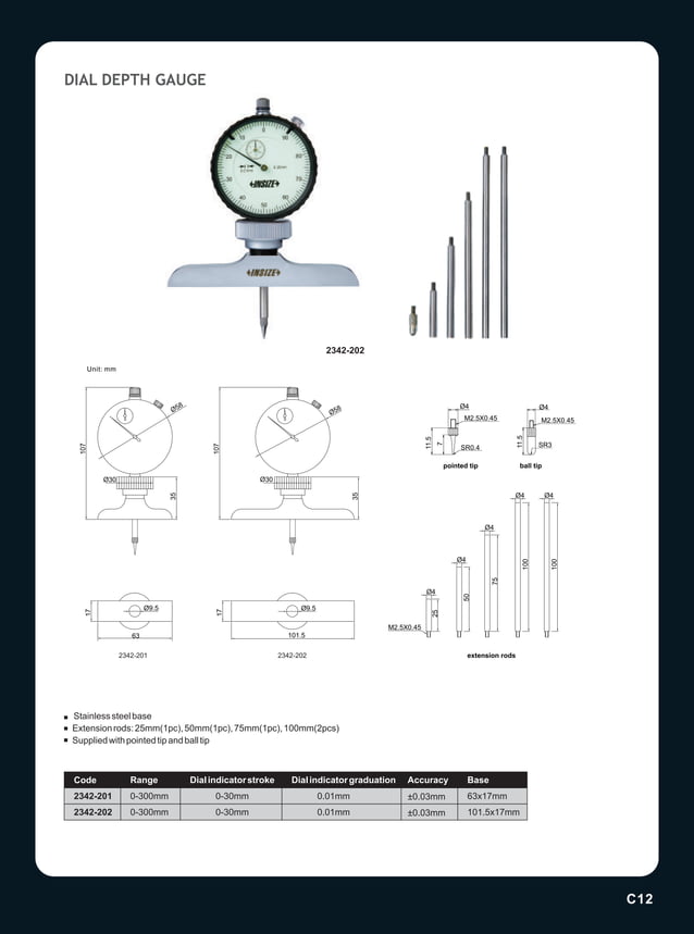Measuring instrument catalogue 2012 e