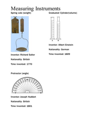 Measuring instruments | PDF