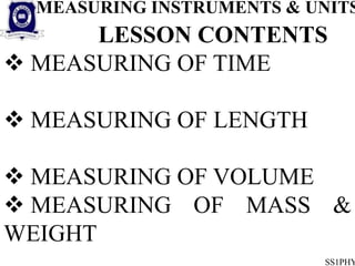 MEASURING INSTRUMENTS.ppt | Physics | Science