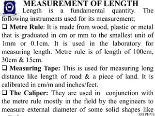 MEASURING INSTRUMENTS.ppt | Physics | Science