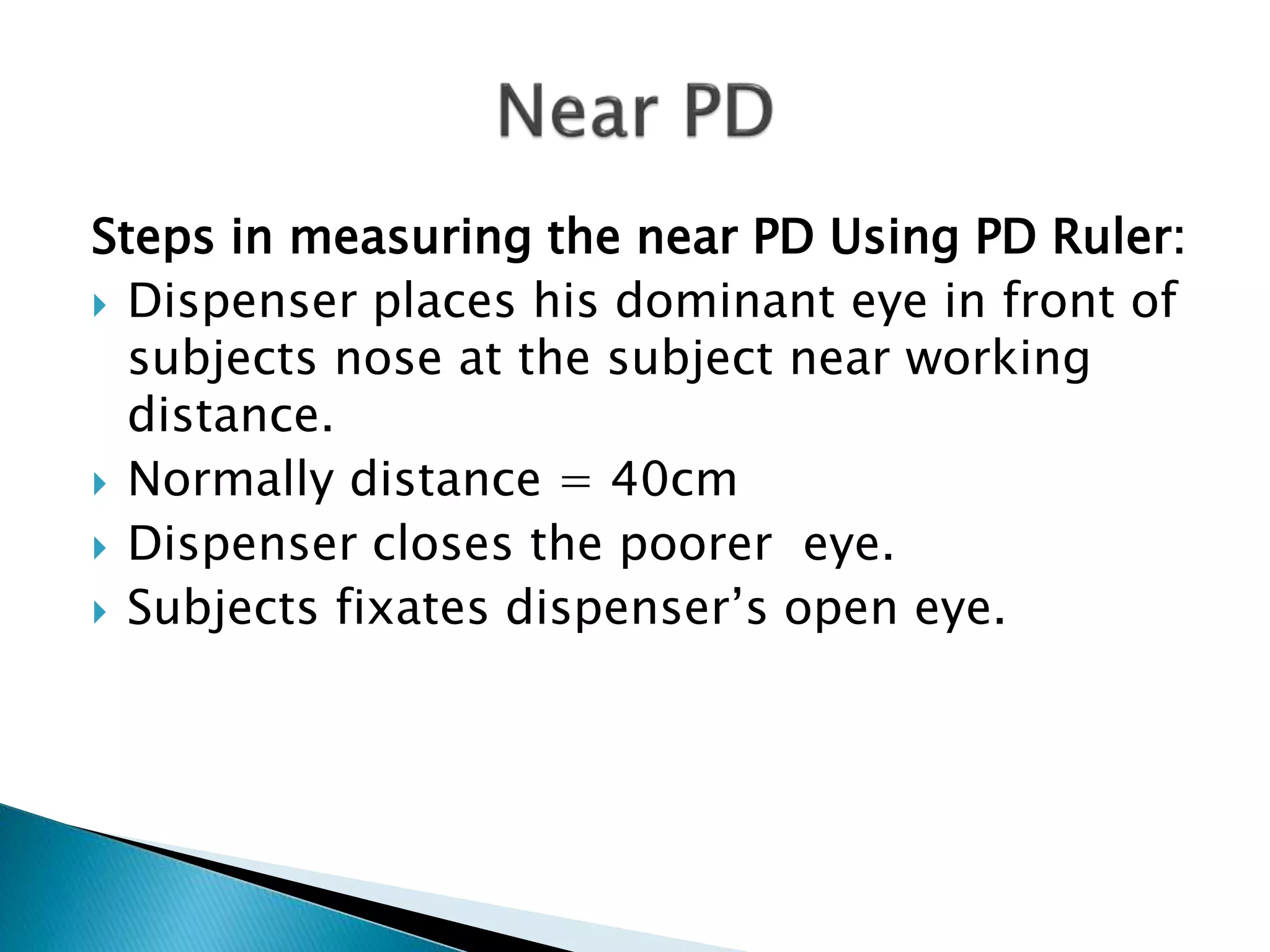 Measuring interpupillary distance | PPT