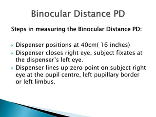 Measuring interpupillary distance | PPT