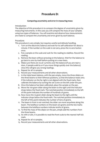 Measuring lab | DOCX