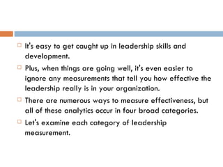 Measuring leadership effectiveness | PPT