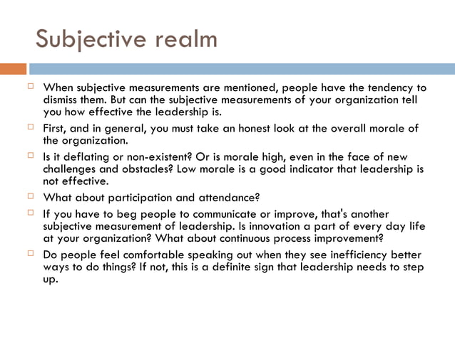 Measuring leadership effectiveness | PPT