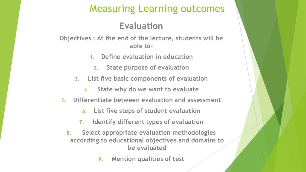 Measuring learning outcomes