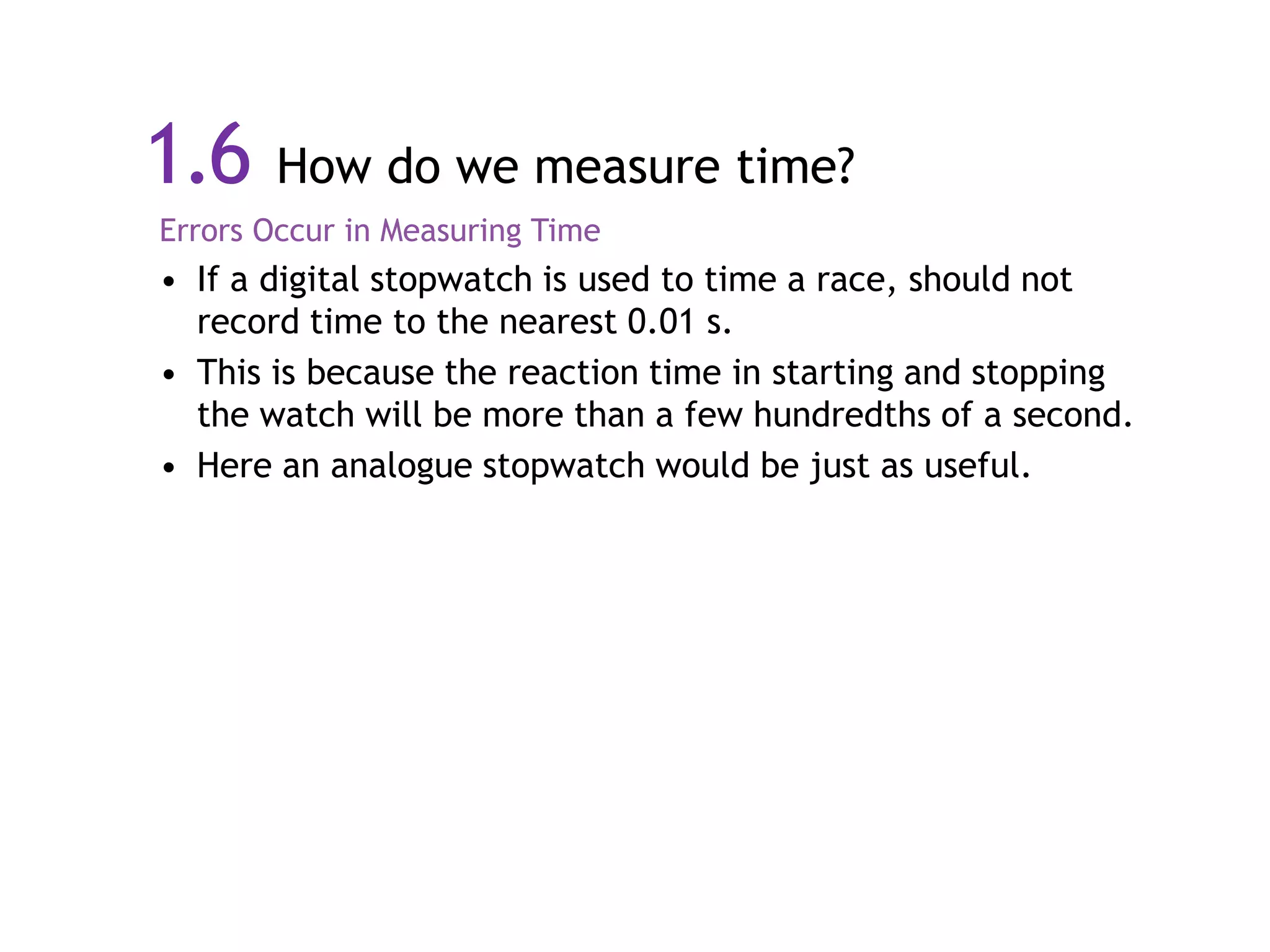 Measuring length and time | PPTX