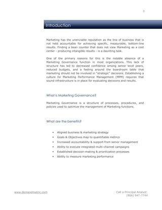 Measuring Marketing Governance Maturity | PDF