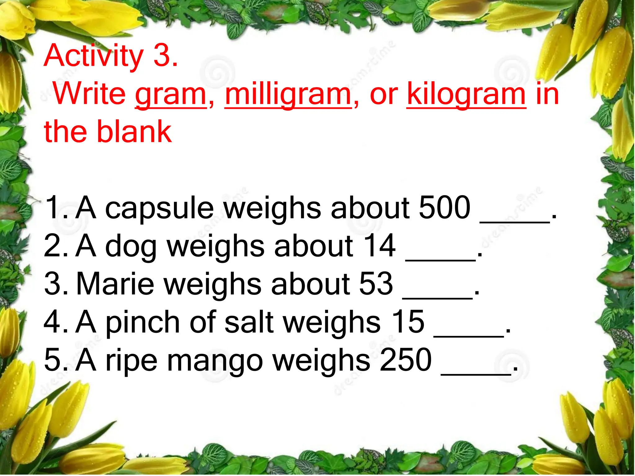 Mass / Weight Measure for Gr3 4QT.pptptx | PPTX