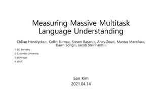 Measuring massive multitask language understanding | PPTX