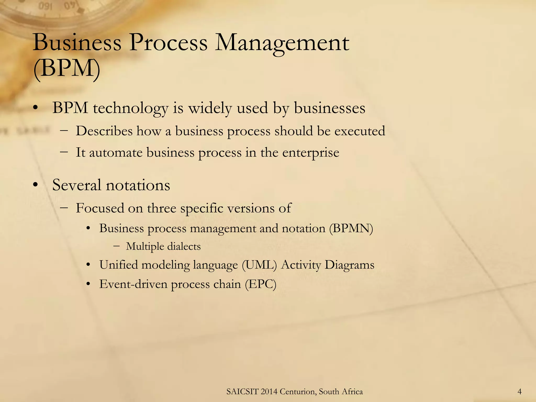 Measuring method complexity of the case management modeling and notation (CMMN) | PPT