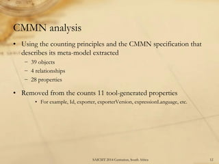 Measuring method complexity of the case management modeling and notation (CMMN) | PPT
