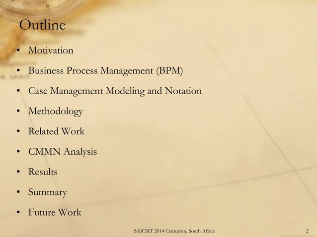 Measuring method complexity of the case management modeling and notation (CMMN) | PPT