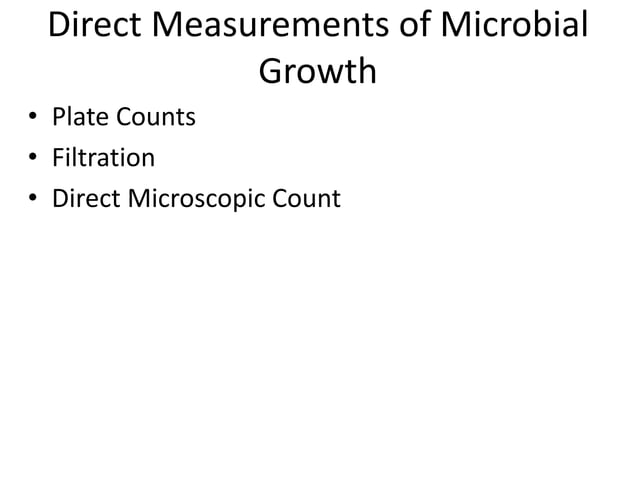 Measuring Microbial Growth.ppt | Biological Sciences | Science
