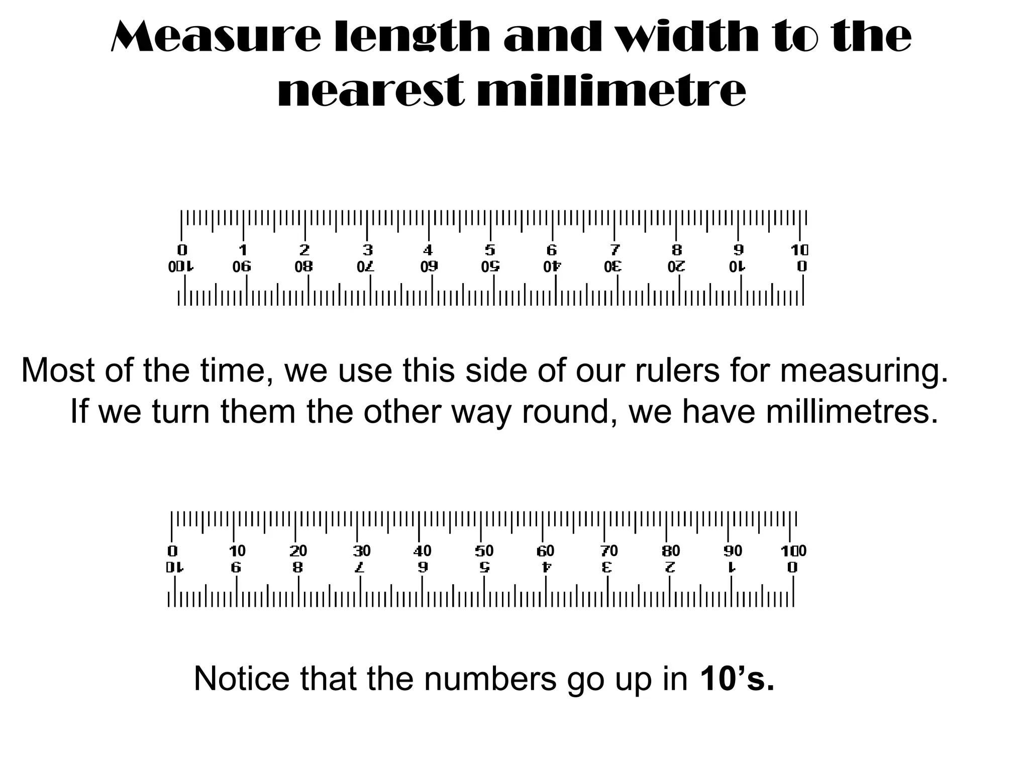 Measuring nearesthalfcm mm | PPT