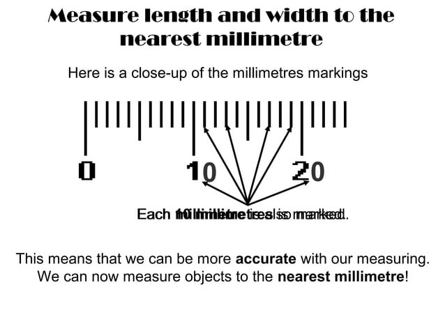 Measuring nearesthalfcm mm | PPT