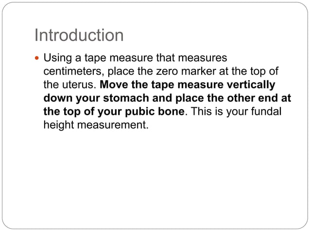 measuring of fundal height.pptx | Pregnancy | Reproductive Health