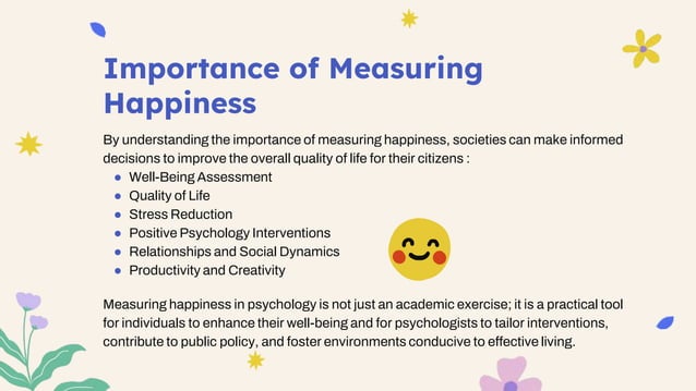Measuring of Happiness Psychology for Effective Living .pptx | Mental ...