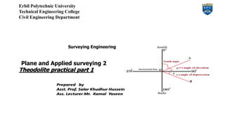 Measuring of Horizontal angle Practical Part | PDF