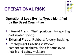 Measuring operational risk | PPT
