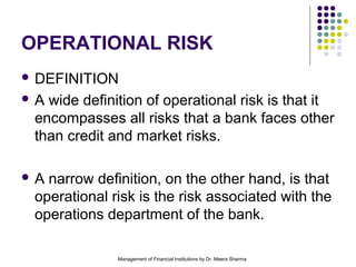 Measuring operational risk | PPT