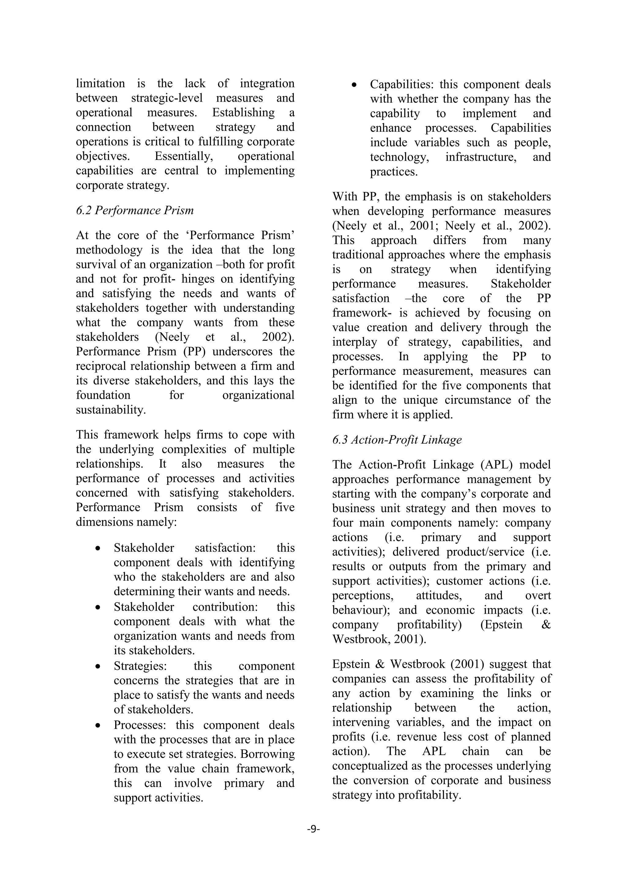 Measuring organizational performance | PDF