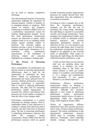 Measuring organizational performance | PDF