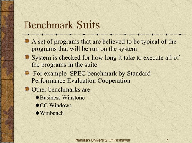 Measuring Performance by Irfanullah | PPS | Operating Systems | Computer Software and Applications