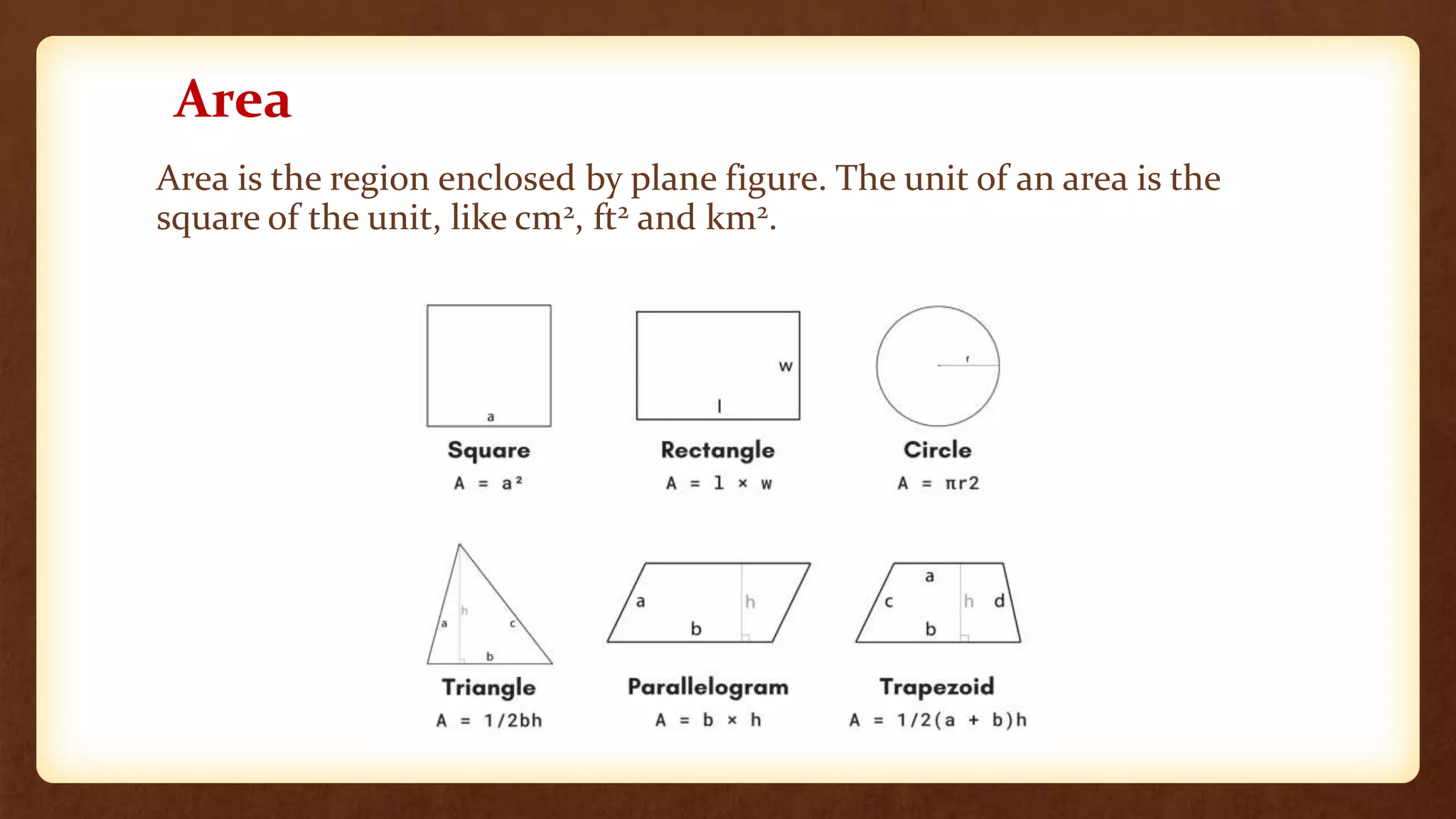 Measuring perimeter, circumference and area | PPTX