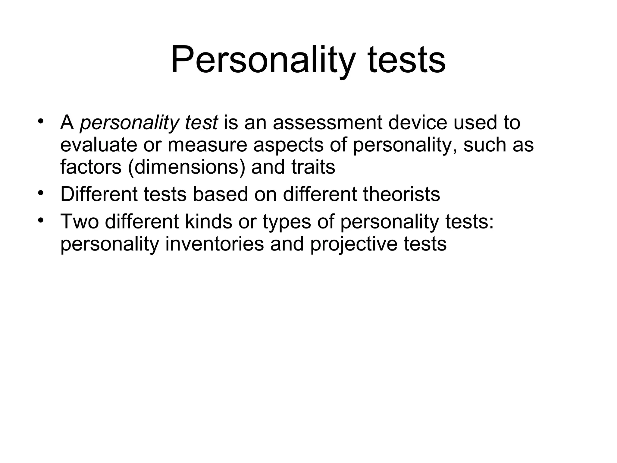 Measuring personality | PPT