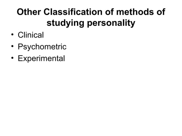 Measuring personality | PPT | Science