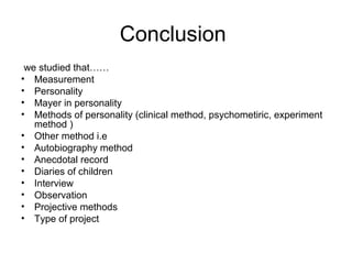 Measuring personality | PPT