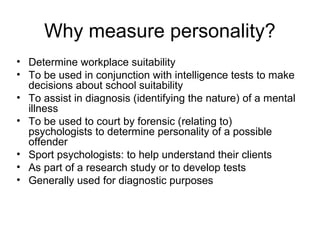 Measuring personality | PPT | Science