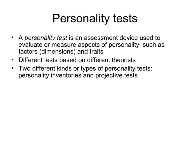 Measuring personality | PPT