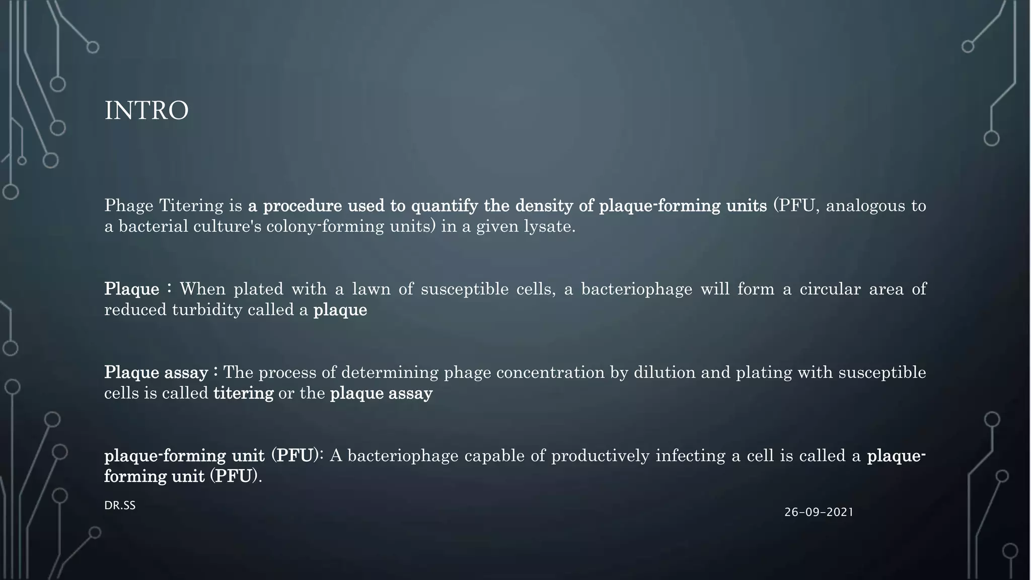 Measuring phage titer | PPT