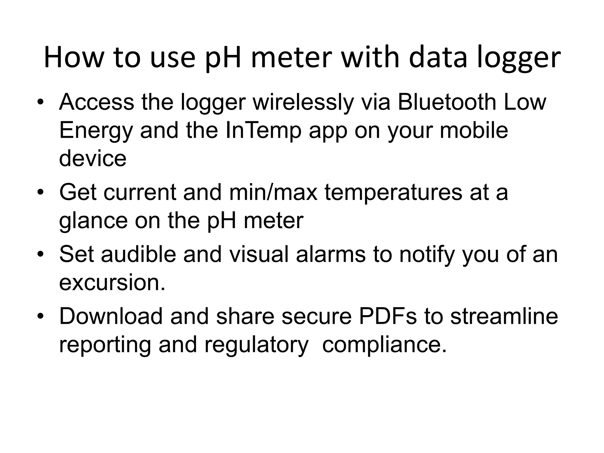 Measuring p h with a data logger | PPT