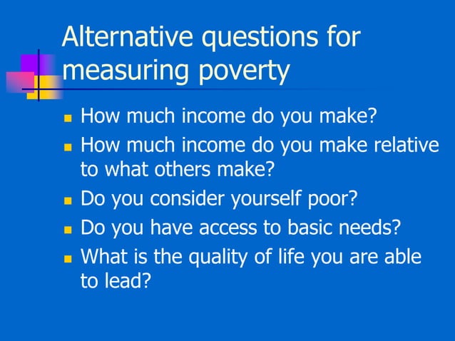 Measuring Poverty 2010 | PPTX