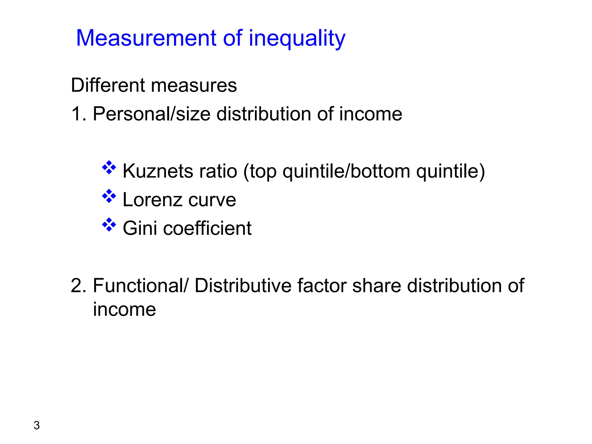 Measuring poverty and inequality in development | PPT