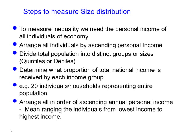 Measuring poverty and inequality in development | PPT