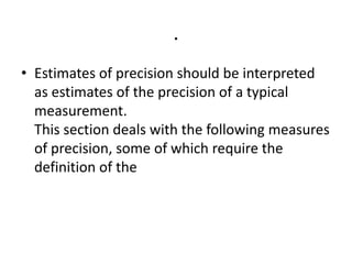 Measuring precisionchm 240 excell lab | PPTX