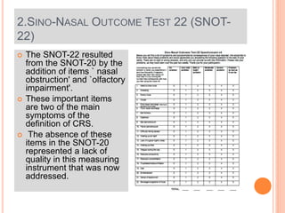 Measuring quality of life in nasal surgery | PPT