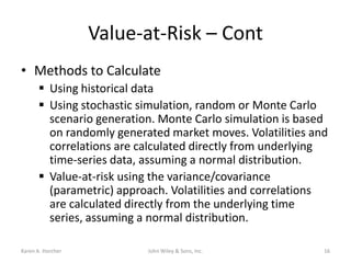 Measuring risk essentials of financial risk management | PPTX