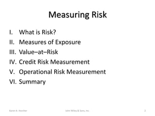Measuring risk essentials of financial risk management | PPTX