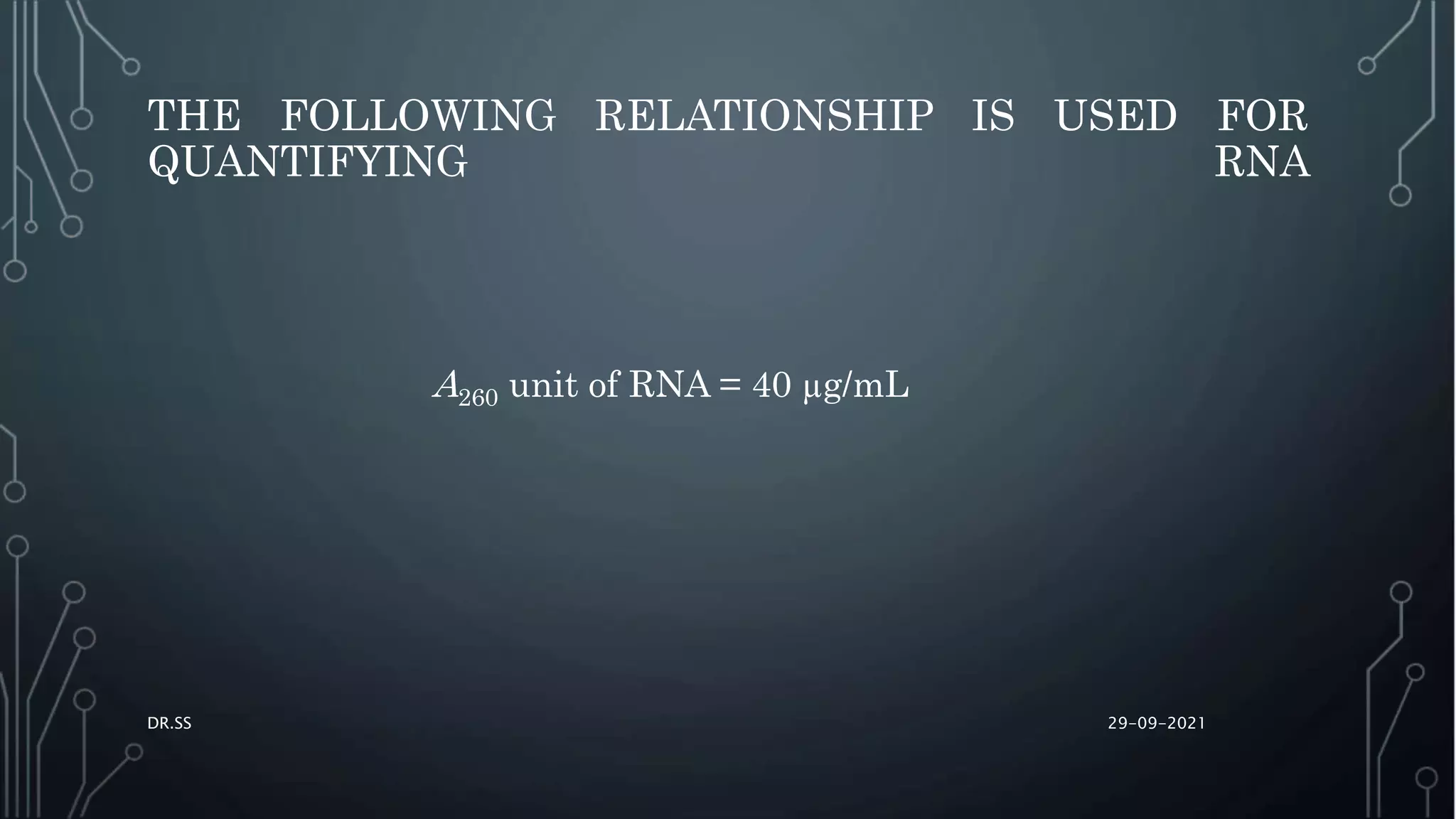 Measuring RNA concentration | PPT