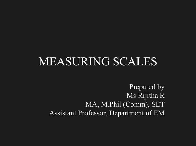 Measuring scales | PPTX