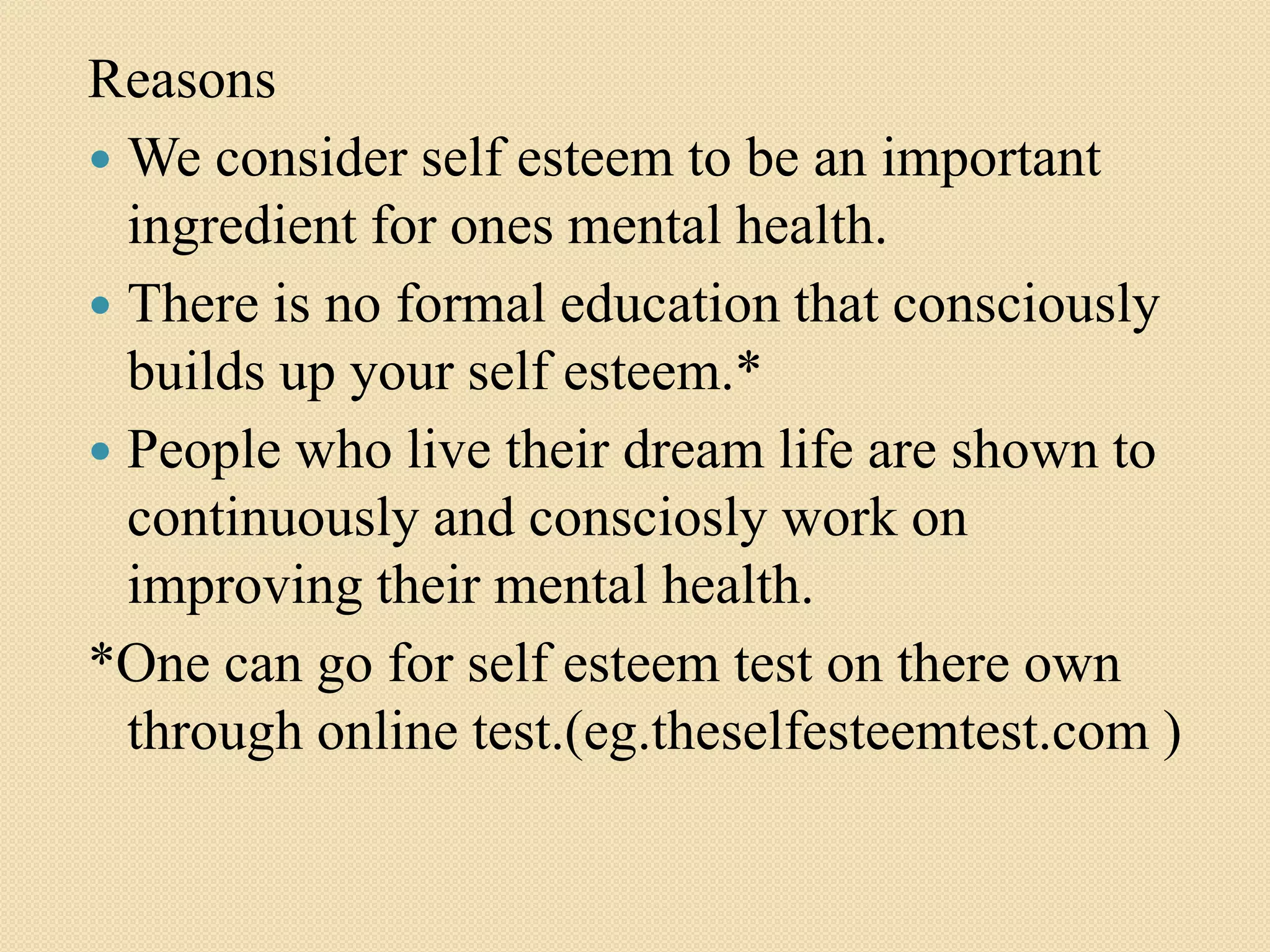 Measuring self esteem | PPTX