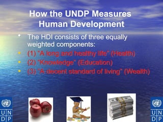 Measuring Social and Econ Development - Human Dev Index.ppt